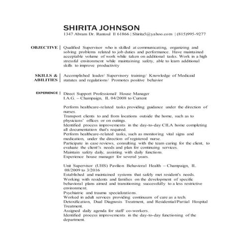Shirita Resume 2 | DOCX