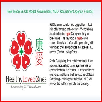 HLO 10 minute pitch_New | PDF | Eldercare | Family and Relationships