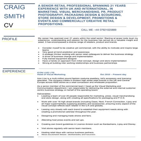 Craig Smith CV May 2014roly | DOC