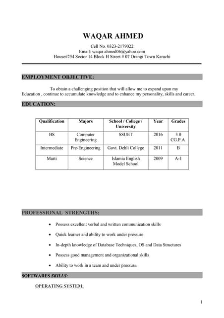 CV-AZAZ ABBAS | PDF
