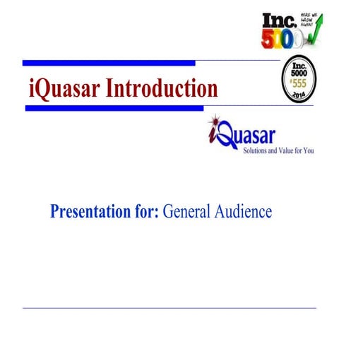 iQuasar Corporate | PPTX | Internet | Computing