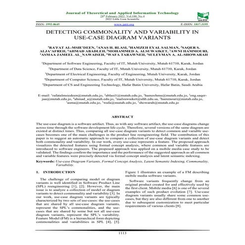 Detecting Commonality And Variability In Use Case Diagram Variants Pdf 4268
