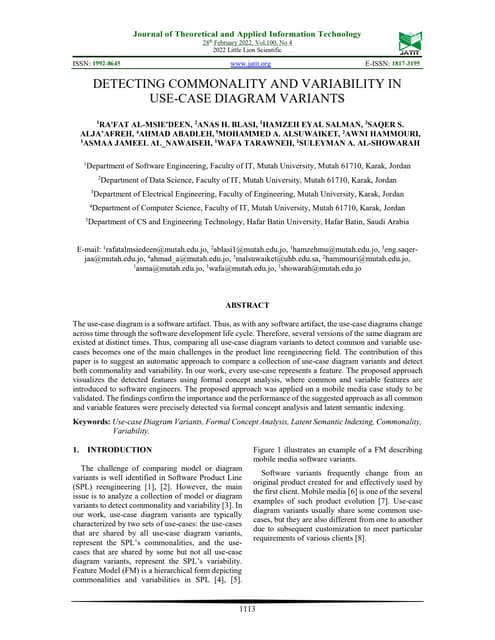 Detecting Commonality And Variability In Use Case Diagram Variants Pdf 4268