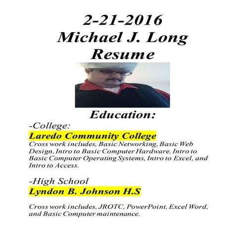 Michael's Resume | DOCX