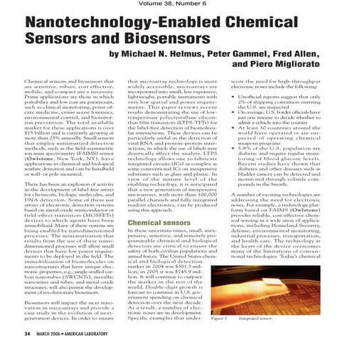 Nanotech enabled sensors | PDF | Chemistry | Science