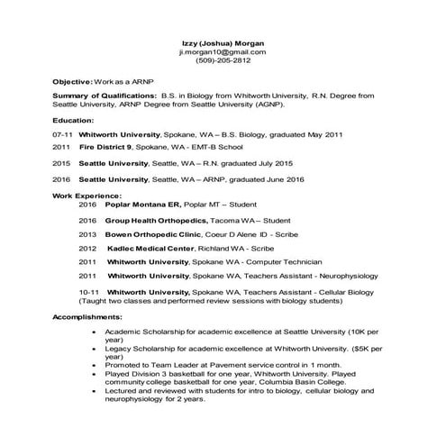 Izzy (Josh) Morgan_Resume_2016 | DOCX