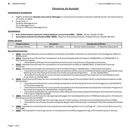 Omaima CV | DOCX