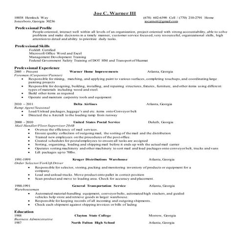Joe Resume | DOCX