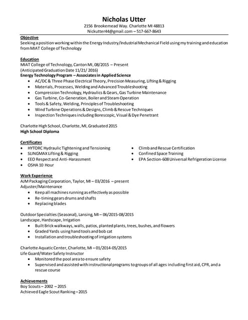 Nick Utter presentations