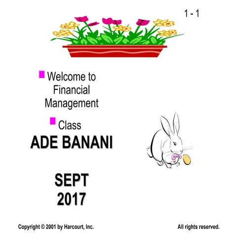 An Overview of Financial Management, Career opportunities | PPT