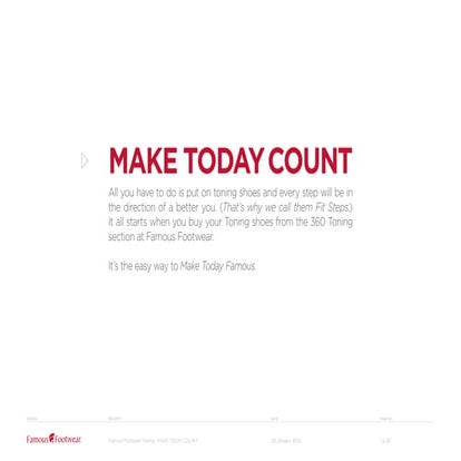 Famous Footwear - Make Today Count | PDF