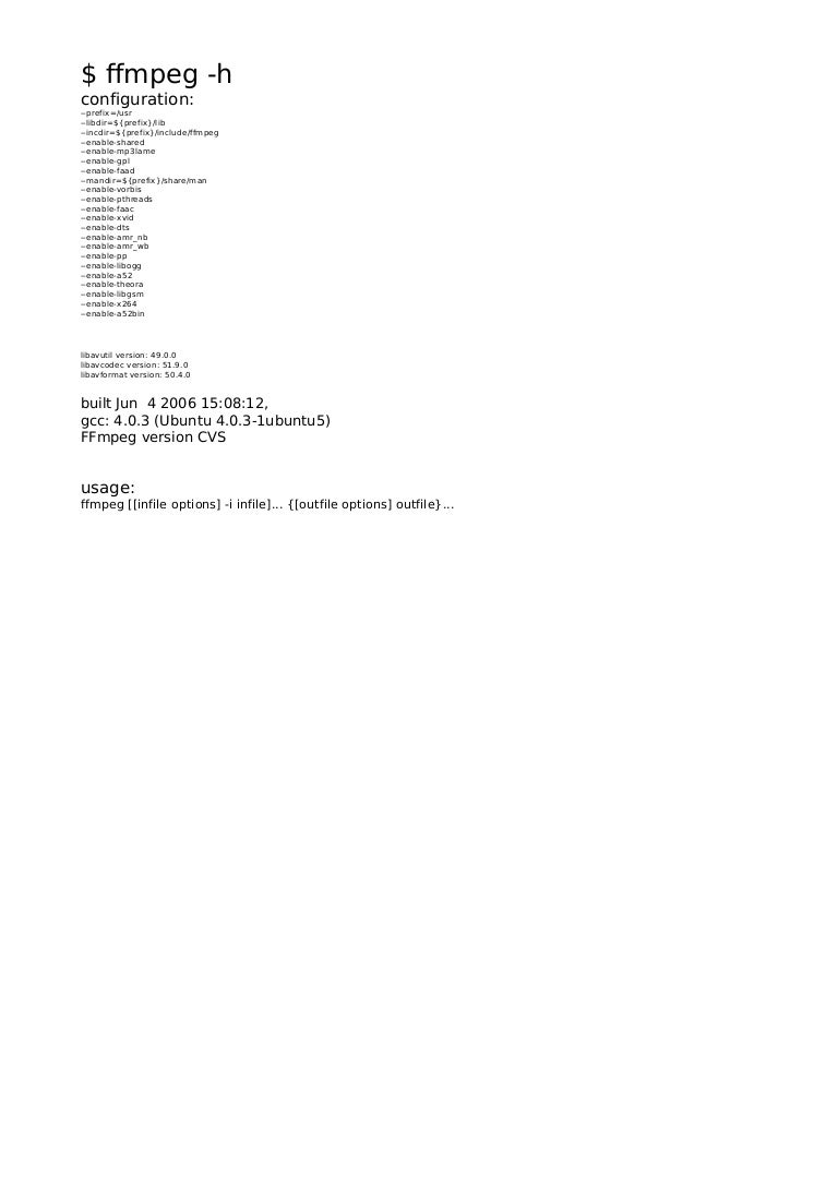 Ffmpeg ffmpeg