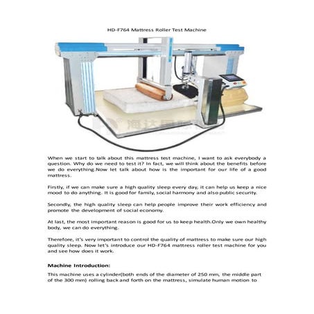 Haida Mattress Testing Machine | DOCX