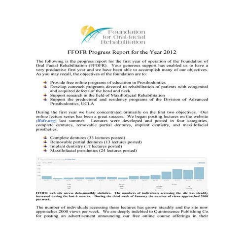 FFOFR Yearly Progress Report - 2012 | PDF
