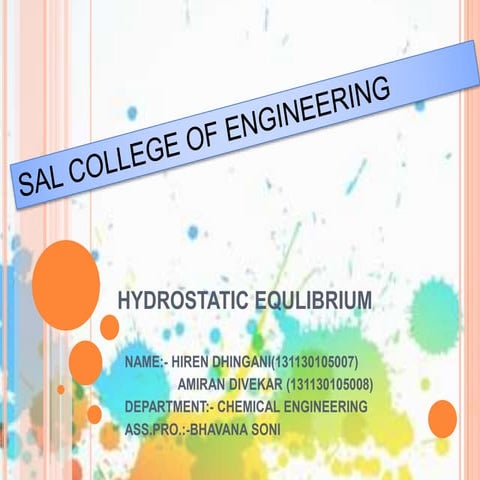 hydrostatic equilibrium | PPTX