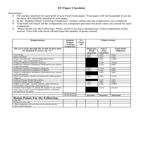 FF paper checklist | PDF