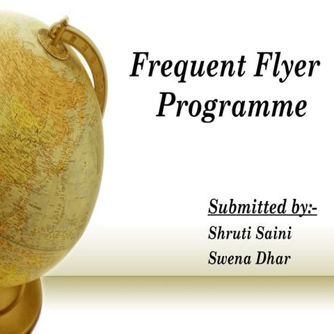 ppt on frequent flierv programme | PPT