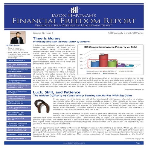 Jason Hartman's Financial Freedom Report newsletter volume_12_issue_5-1 ...