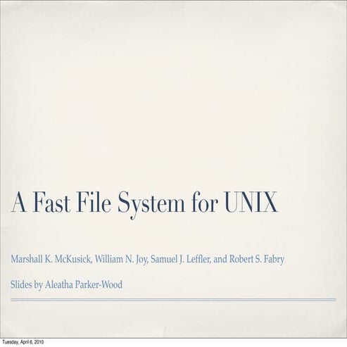 Andrew File System