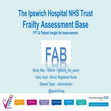 Ipswich Hospital- FAB- frailty assessment base- PEN 2016 | PDF