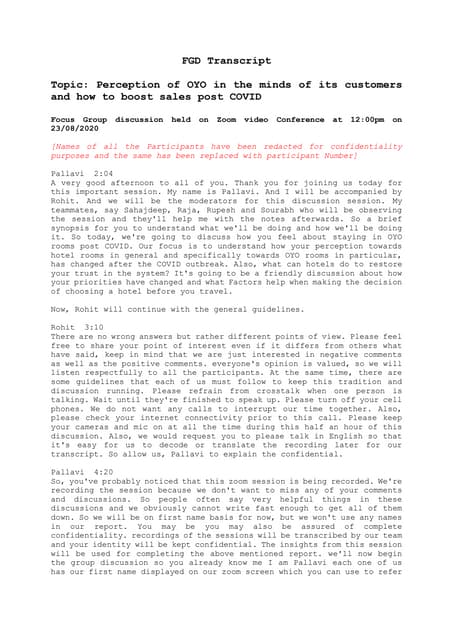 Moderator guide for Focus Group Discussion | PDF