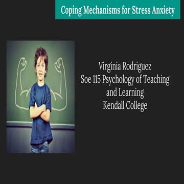 Coping mechanisms for stress & anxiety | PPT