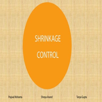 Shrinkage Control | PDF