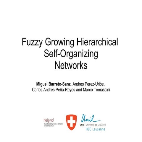 Fuzzy Growing Hierarchical Self-organizing Networks | PPT | Geography | Science