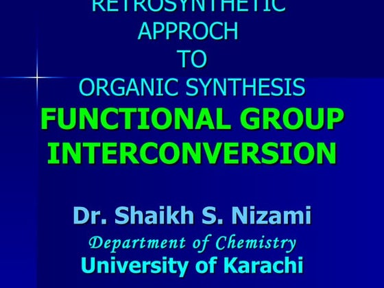 Functional group interconversion simple examples | PPT