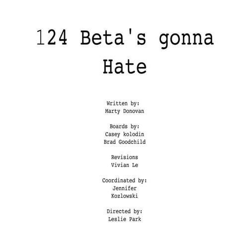 Hailey's On It! Beta's Gonna Hate Storyboard Sample | PPT