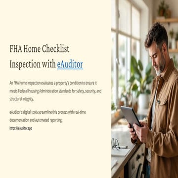 FHA Home Checklist Inspection with eAuditor | PDF