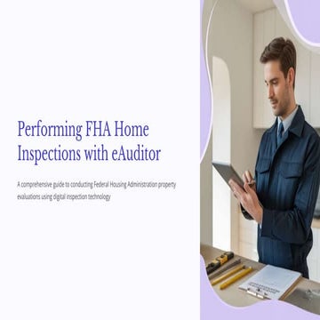 FHA Home Inspection with eAuditor Audits & Inspections | PDF