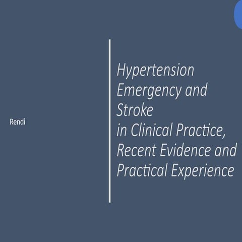 FHER-2 Hypertension emergency management and stroke in clinical ...