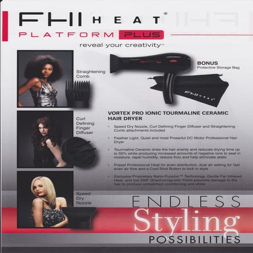 FHI Heat ® PLATFORM PLUS HAIR DRYER PRODUCT DETAIL SHEET | PDF