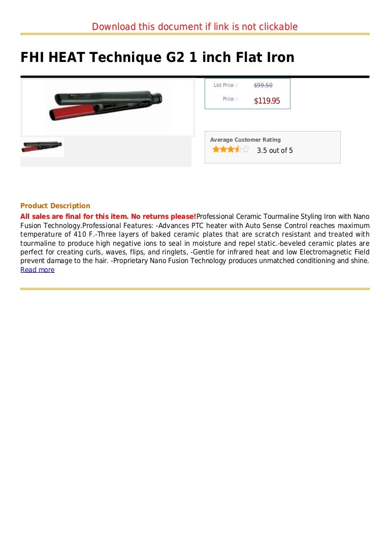 Fhi heat technique g2 1 inch flat iron
