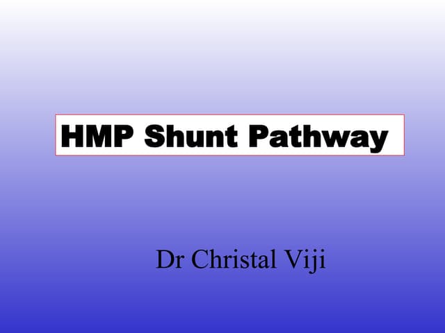 HMP SHUNT PATHWAY | PPTX