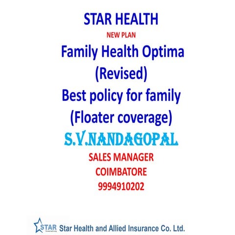 star health insurance family plan new vs old comparision | PDF