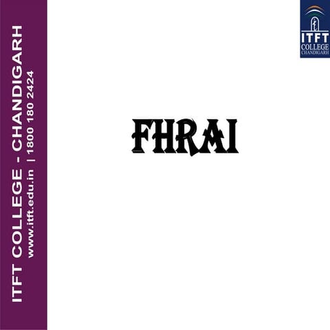 ITFT- FHRAI | PDF