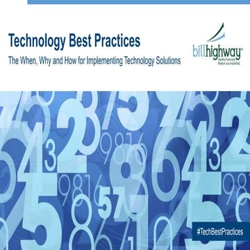 Technology Best Practices: The When, Why How for Implementing ...