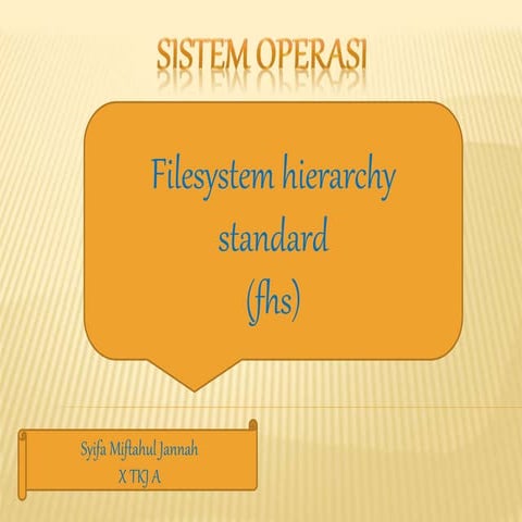 FHS (File Hierarchy System) | PPT