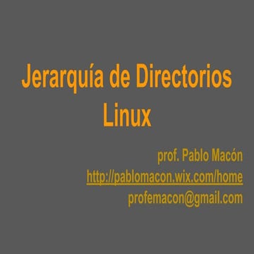 FHS - Jerarquia de Directorios Linux | PDF