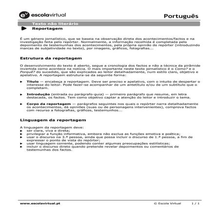 Gênero Reportagem Esse é um slide sobre um gênero textual. | PPTX