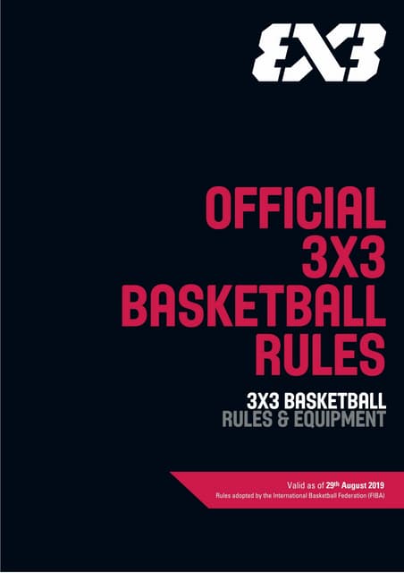 FIBA 3x3 Official Rules of the Game 2016 | PDF