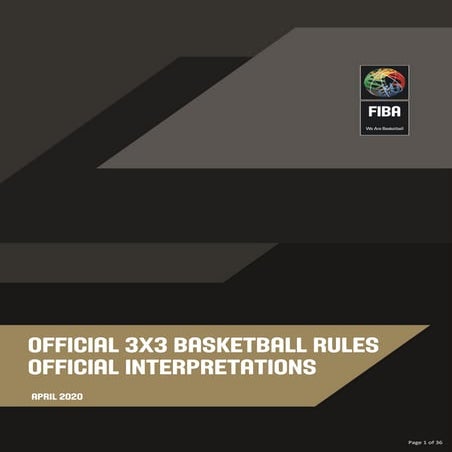 FIBA Official basketball rules | PDF