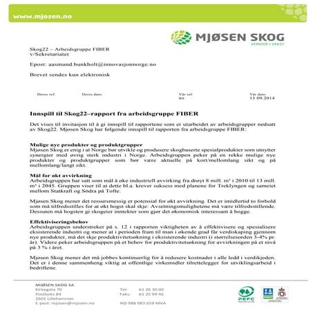 Fiber. mjøsen skog | PDF