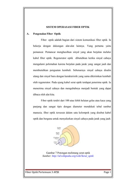 Presentasi kabel fiber optic | PPT