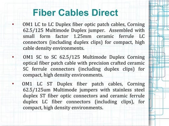 Fiber cables direct edge | PDF