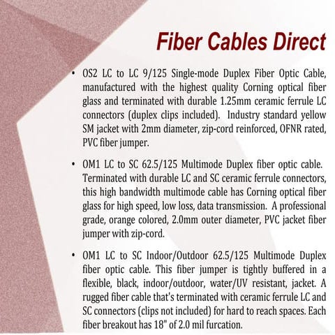 Fiber cables direct edge | PDF