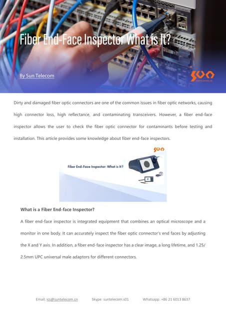 Fiber Optic Microscope What is It | PDF