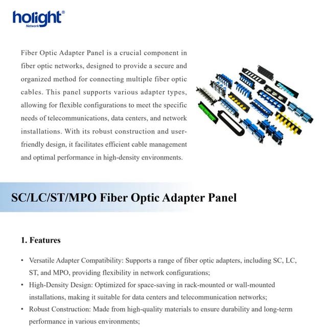 Custom Fiber Optic Adapter Panel | Tailored High-Density Mounting ...